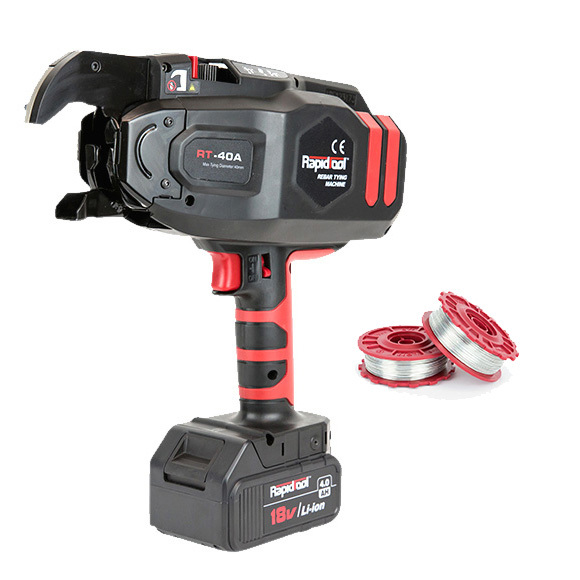 Rapidtool 18V RT-40A 40mm Rebar Tying Machine + 10 Cartons TWG-50A Tie ... Rapidtool 18V RT-40A 40mm Rebar Tying Machine + 10 Cartons TWG-50A Tie ...