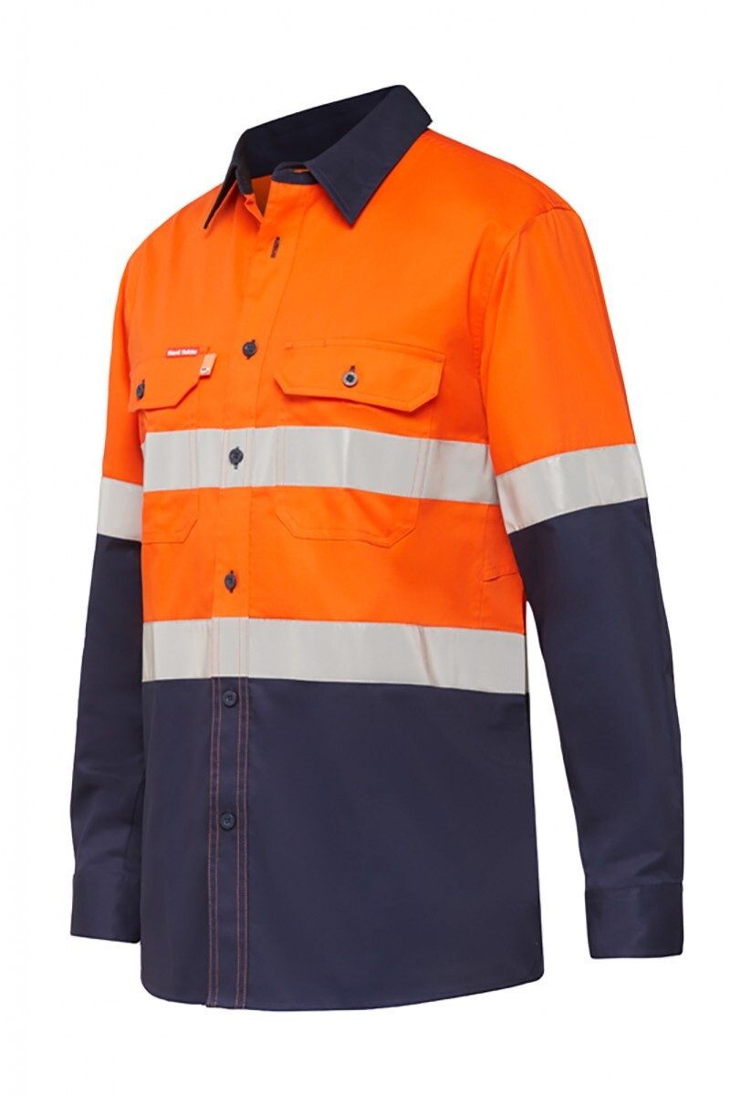 Hard Yakka Koolgear Hi Visibility Two Tone Ventilated Long Sleeve Shirt